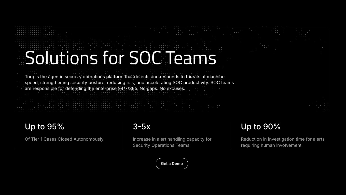 Torq for SOC Teams | Autonomous Security Operations Platform